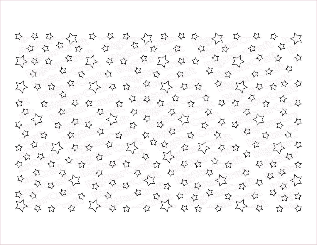 STARS OUTLINE Pattern SVG, Stars Pattern Svg, Digital Download, Stars ...