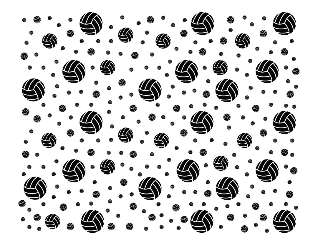 VOLLEYBALL Pattern Clipart, VOLLEYBALL SVG, Volleyball Pattern Svg ...