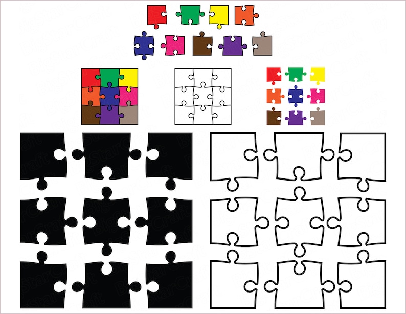 PUZZEL SVG Bundel, Puzzel SVG, Instant Download, Puzzelstukje Svg ...