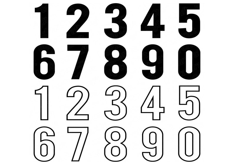 0-9 NUMBERS SVG Number SVG Birthday Numbers Svg Numbers - Etsy