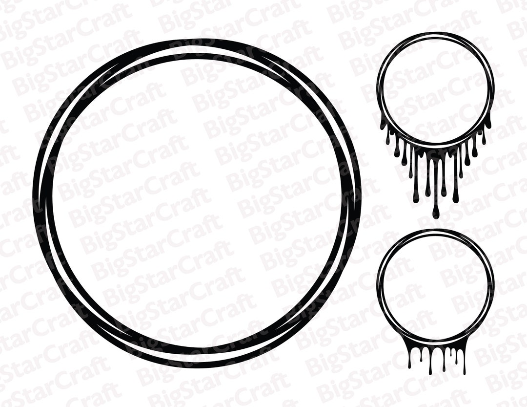 CIRCLE FRAME SVG, Instant Download, Sketch Circle Svg, Circle Svg ...