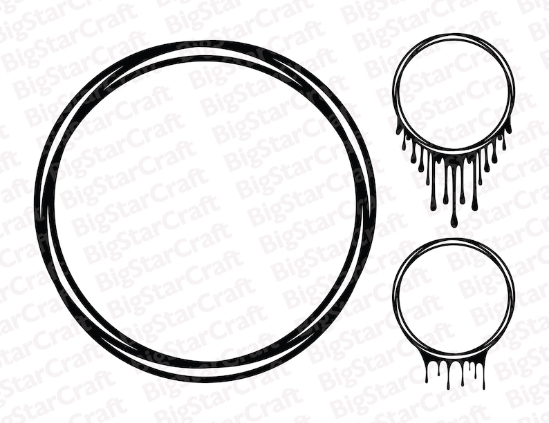 CIRCLE FRAME SVG Instant Download Sketch Circle Svg Circle - Etsy