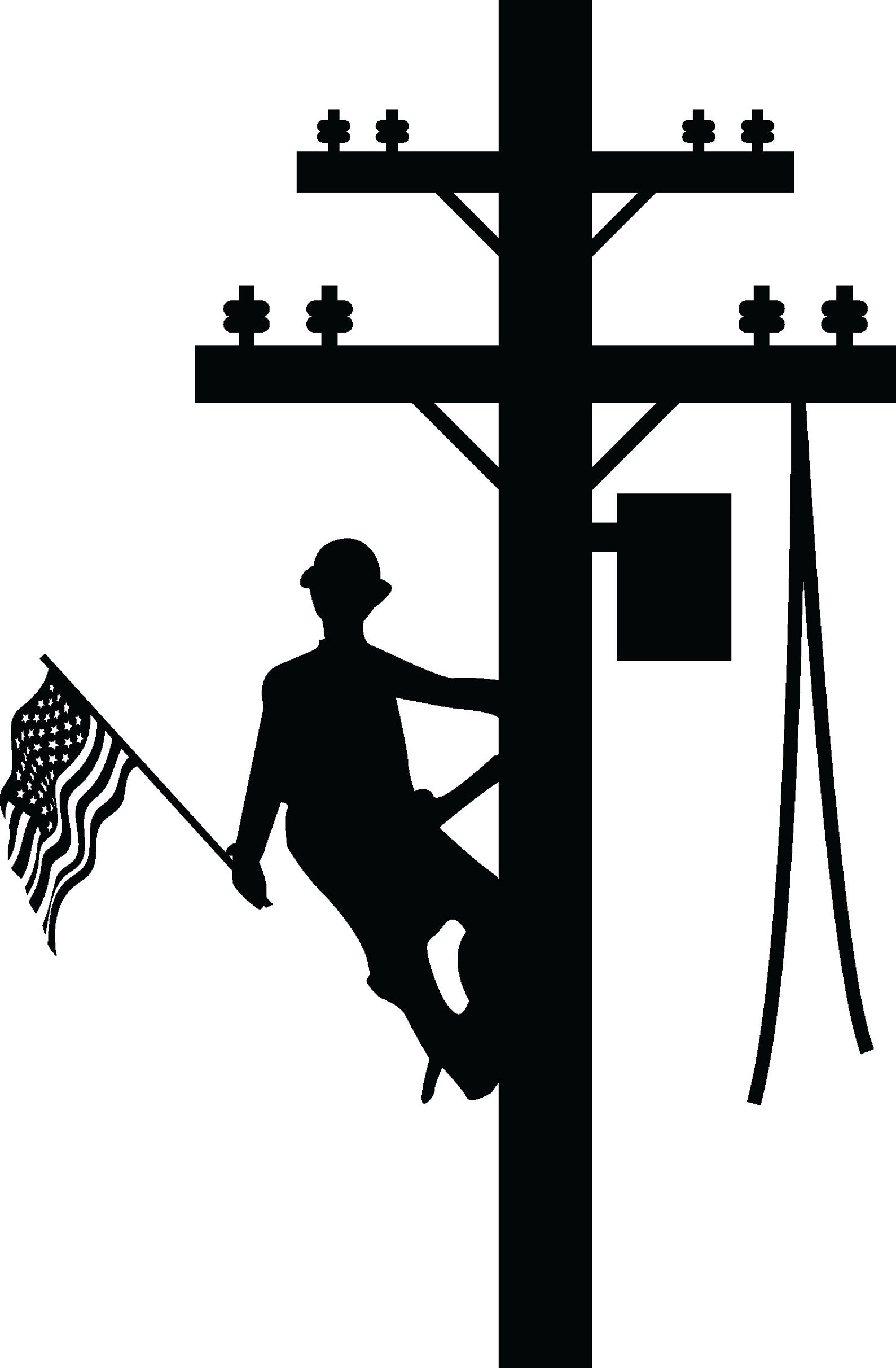 Lineman SVG Bundle: American Flag Lineworker Clip Art (digital Download ...