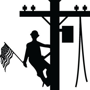 Lineman SVG Bundle: American Flag Lineworker Clip Art (digital Download ...