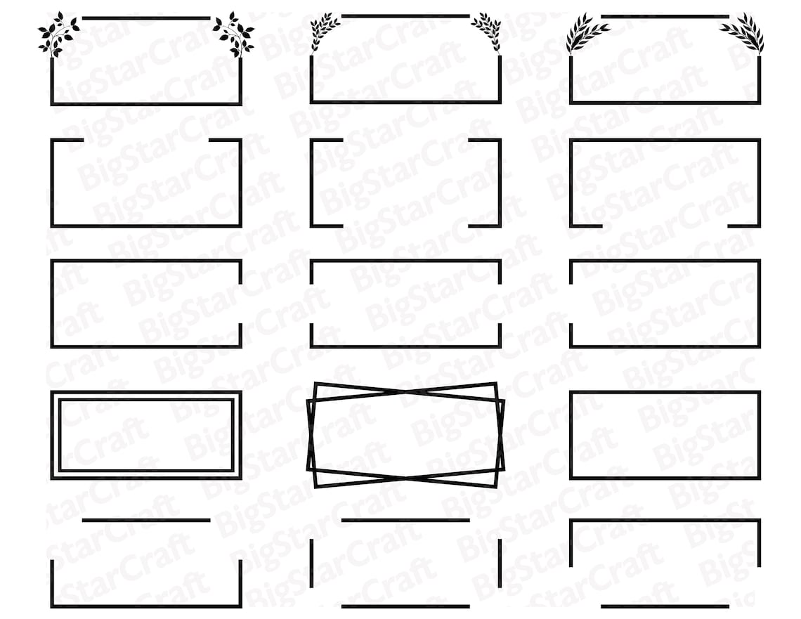 RECHTHOEKIGE SVG-BUNDEL, Instant Download, Rechthoek Svg, Frame Svg ...