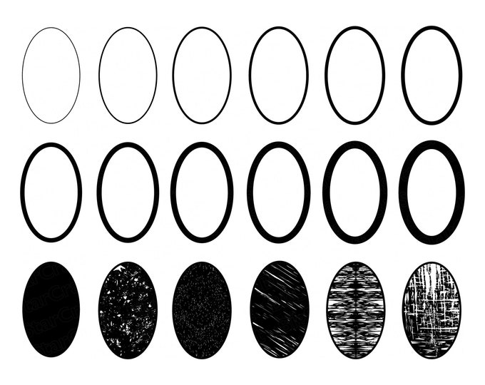 Ovals SVG, Oval Cut File, Commercial Use Png, Basic Shape Clipart ...