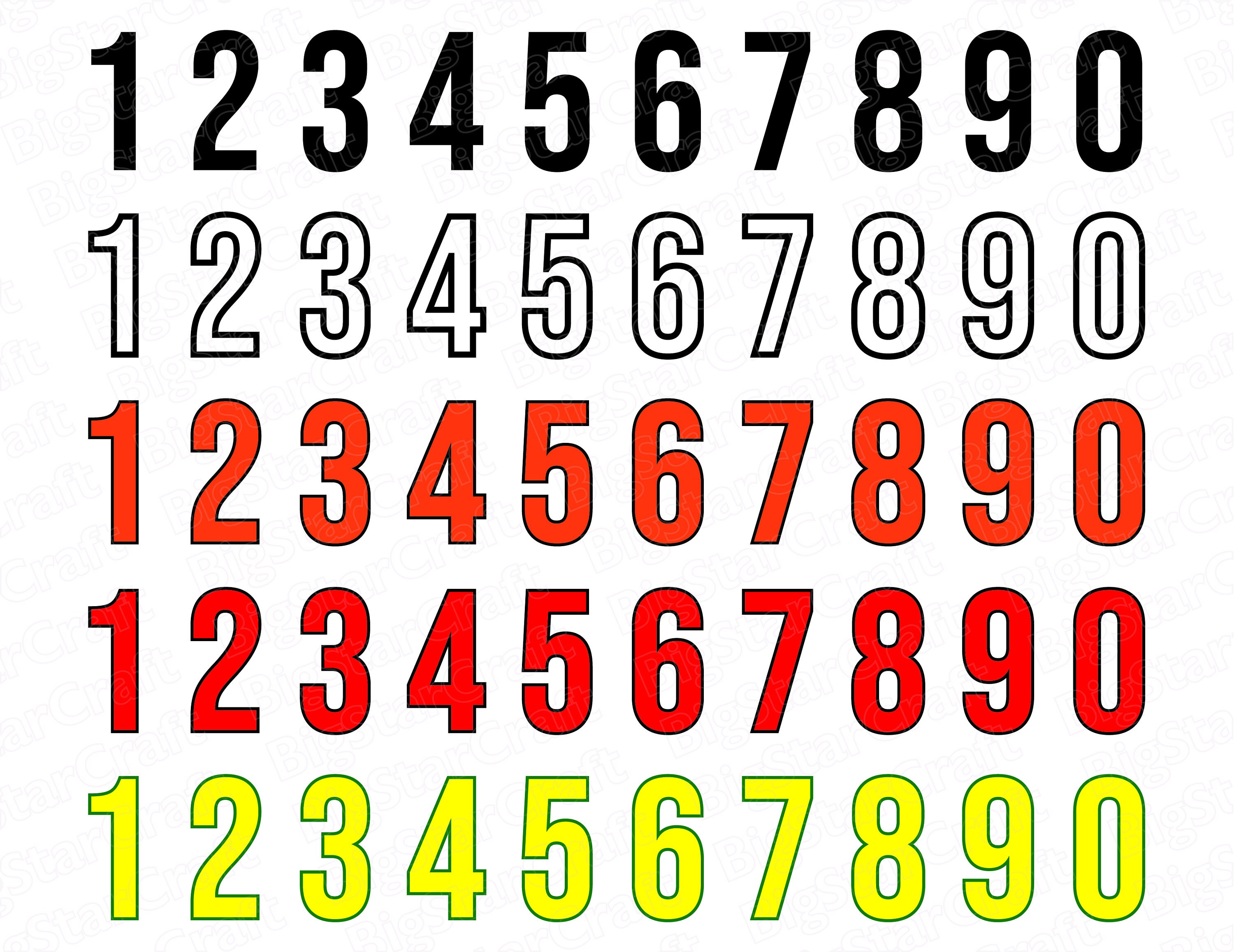 Numbers SVG Bundle Numbers Svg Instant Download Numbers - Etsy
