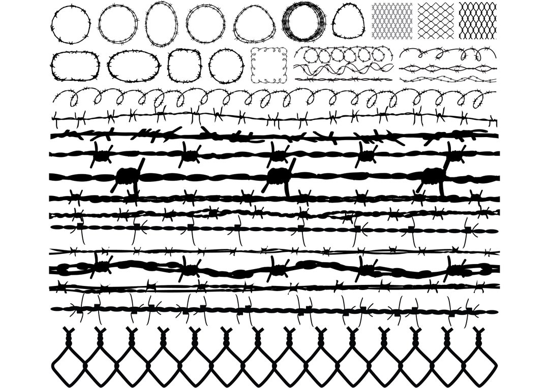 Barbed Wire Bundle, SVG-PNG, Barbed Wire SVG, Svg Files for Cricut ...