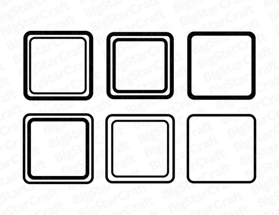 ROUNDED SQUARE FRAME Svg Bundle Frame Svg Square Frame Svg | Etsy