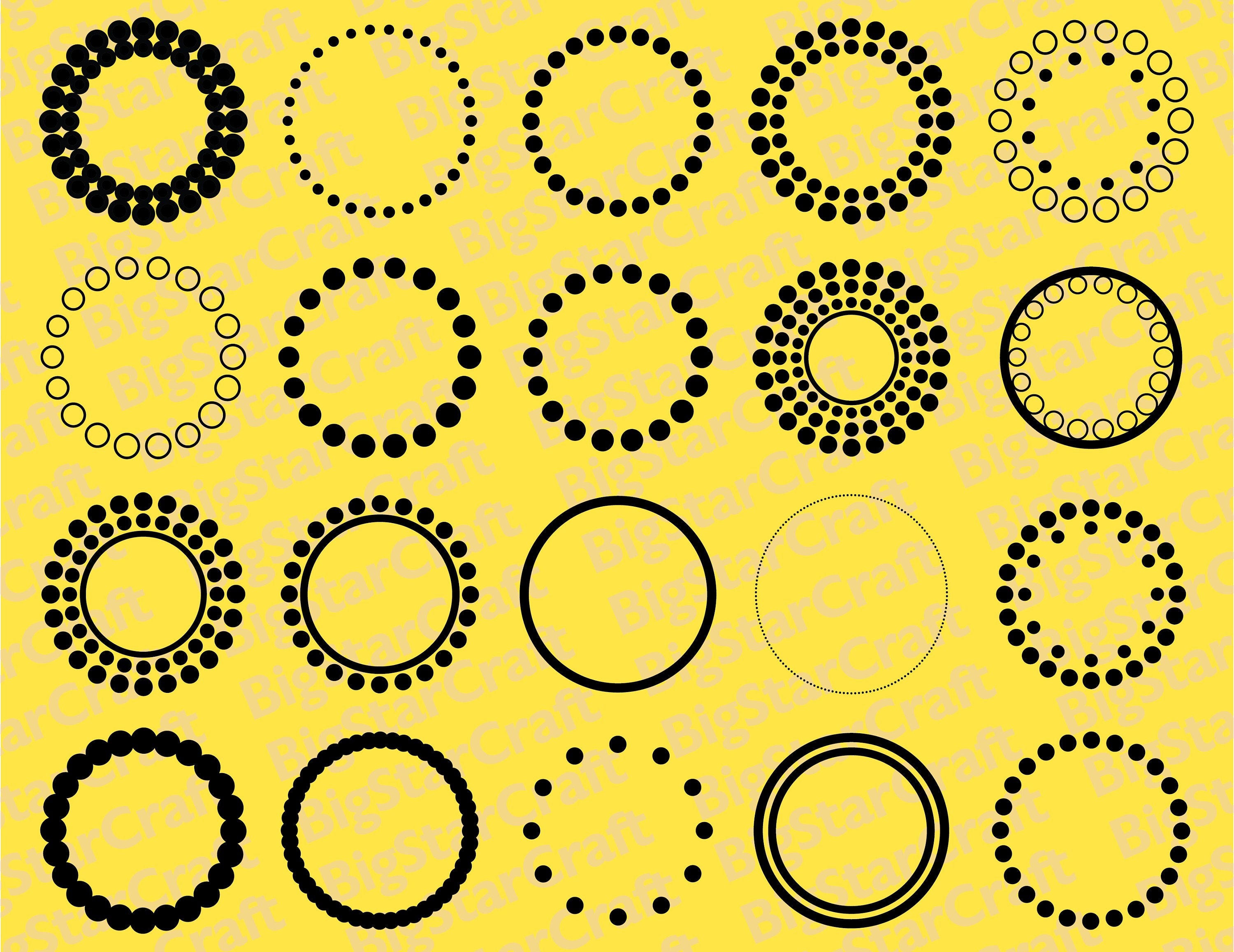 DOTTEN CIRCLE SVG Instant Download Dotted Svg Frame Svg - Etsy Ireland