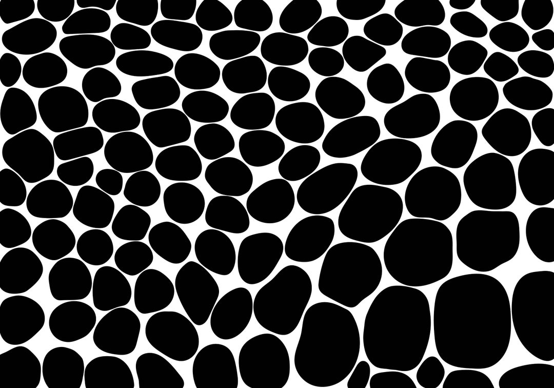 Pebbles Pattern SVG, Pebbles Tile Stencil, Seamless Pattern, Stones Cut ...