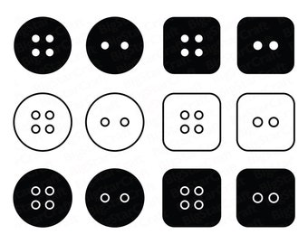 Sewing Button Svg, 2 Hole Buttons, Seamstress Svg, Tailor Svg, Button ...