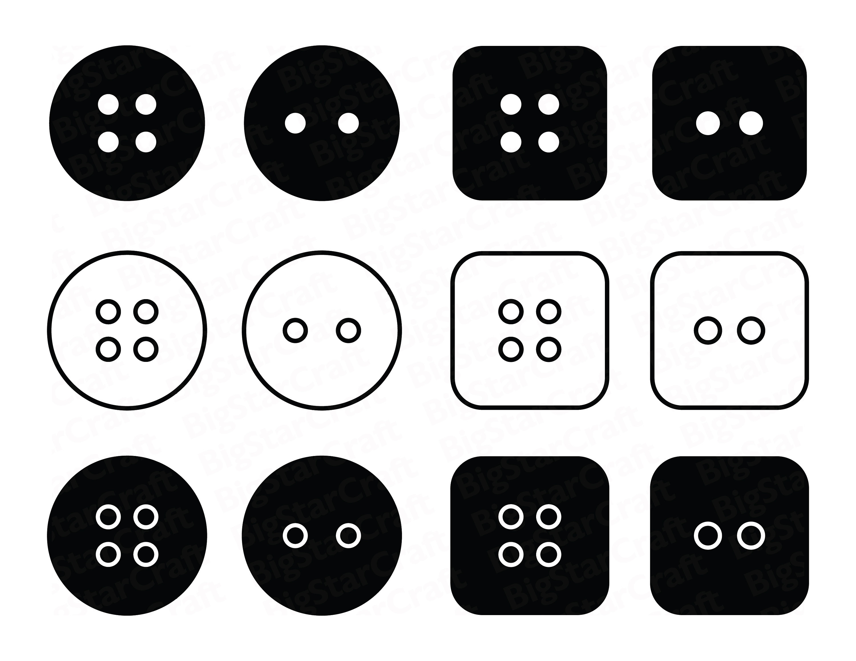 SEWING BUTTON SVG Bundle Sewing Buttons Svg Bundle Svg - Etsy