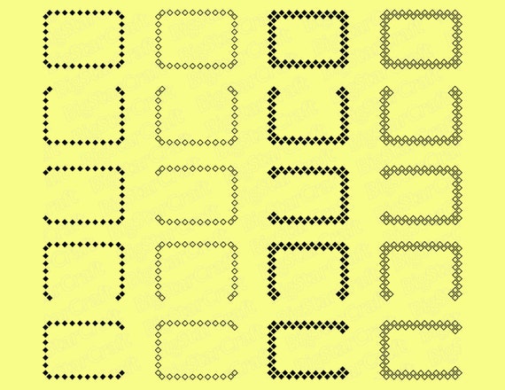 Diamond Frame SVG Bundle Diamond Shape Border Outline SVG - Etsy