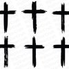 DISTRESSED CROSS SVG Bundle, Instant Download, Cross Svg, Grunge Cross ...