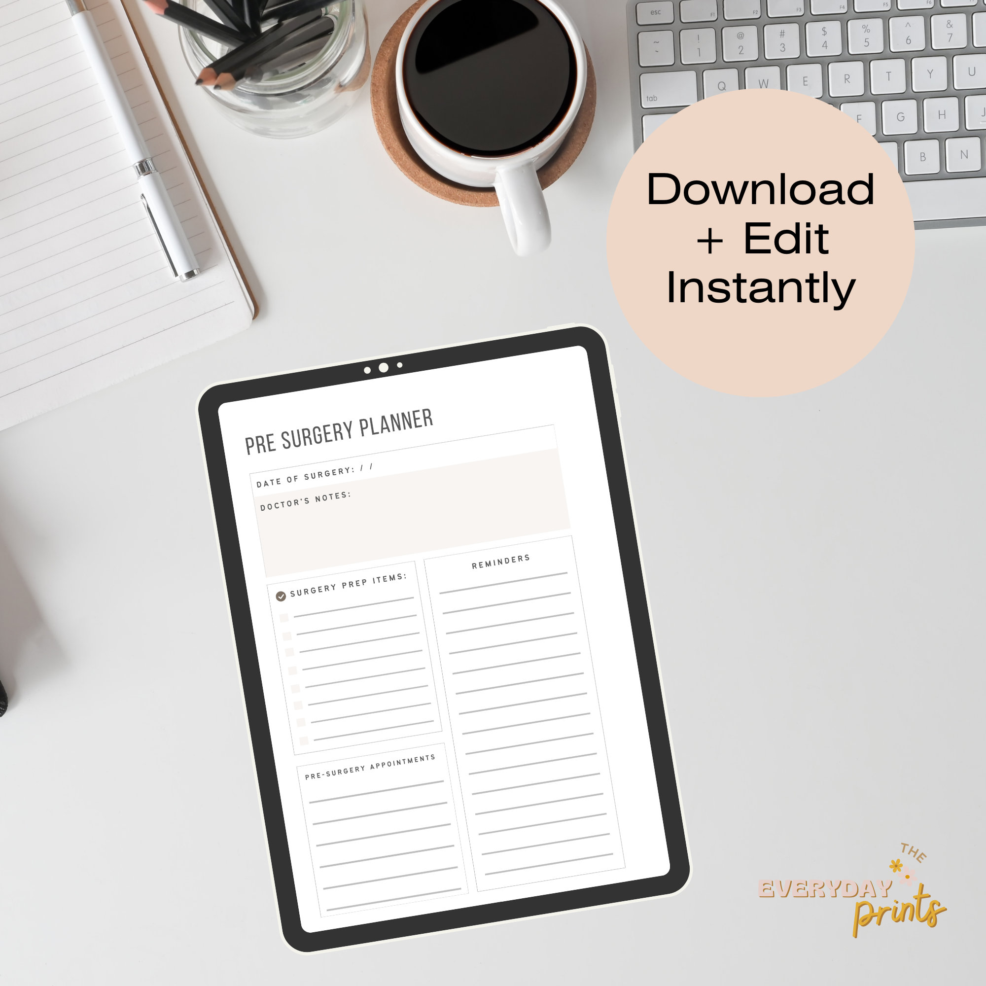 Pre-surgery Planner, Surgery To-do List, Doctor Reminder, Surgery Notes ...