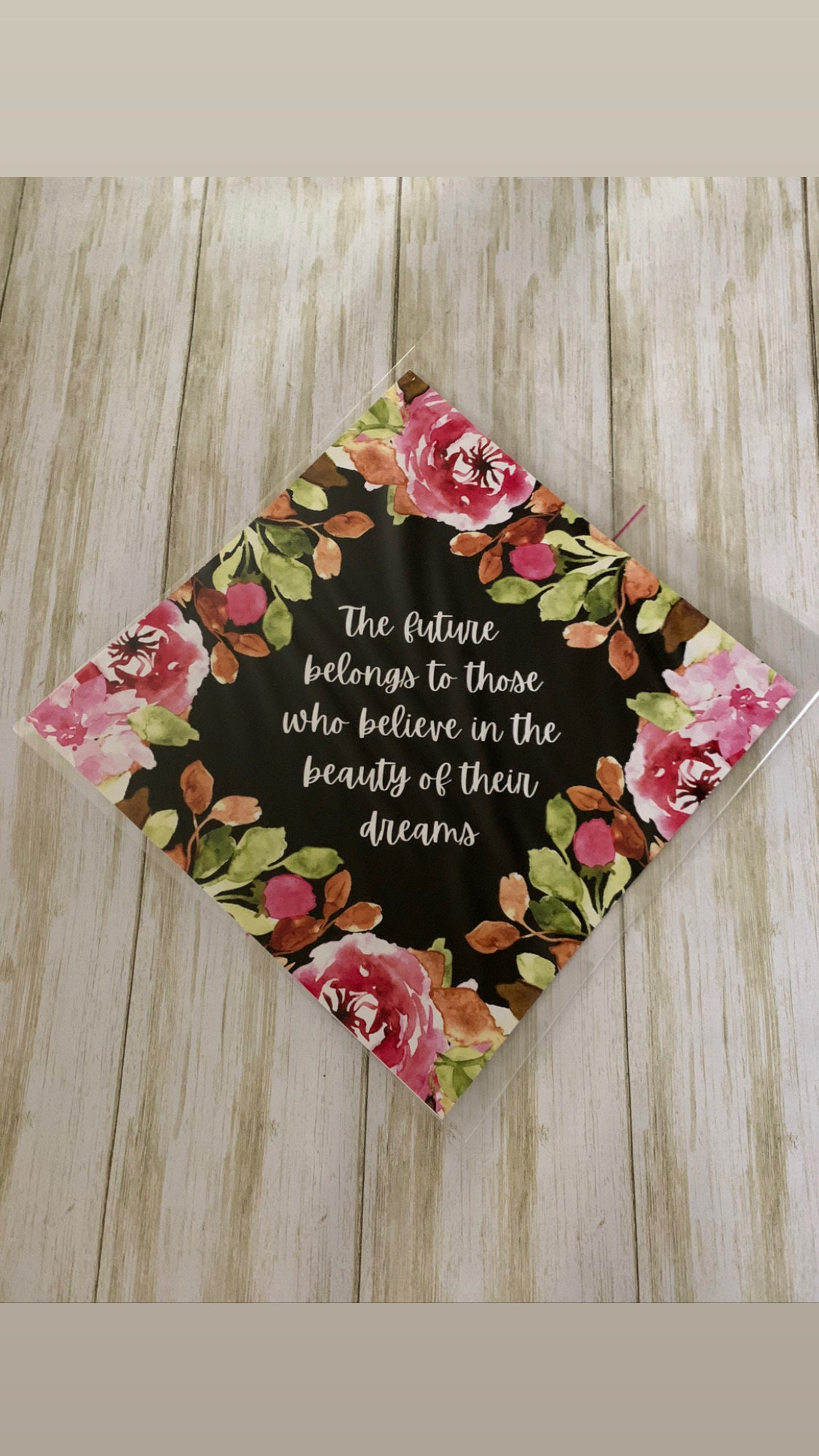 Inspirational Quote Graduation Grad Cap Topper - Etsy