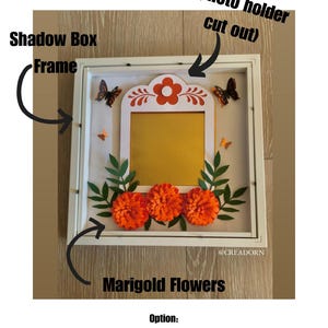 Memorial Keepsake Marigold Flower nicho, Ofrenda, Day of the Dead/ Dia ...