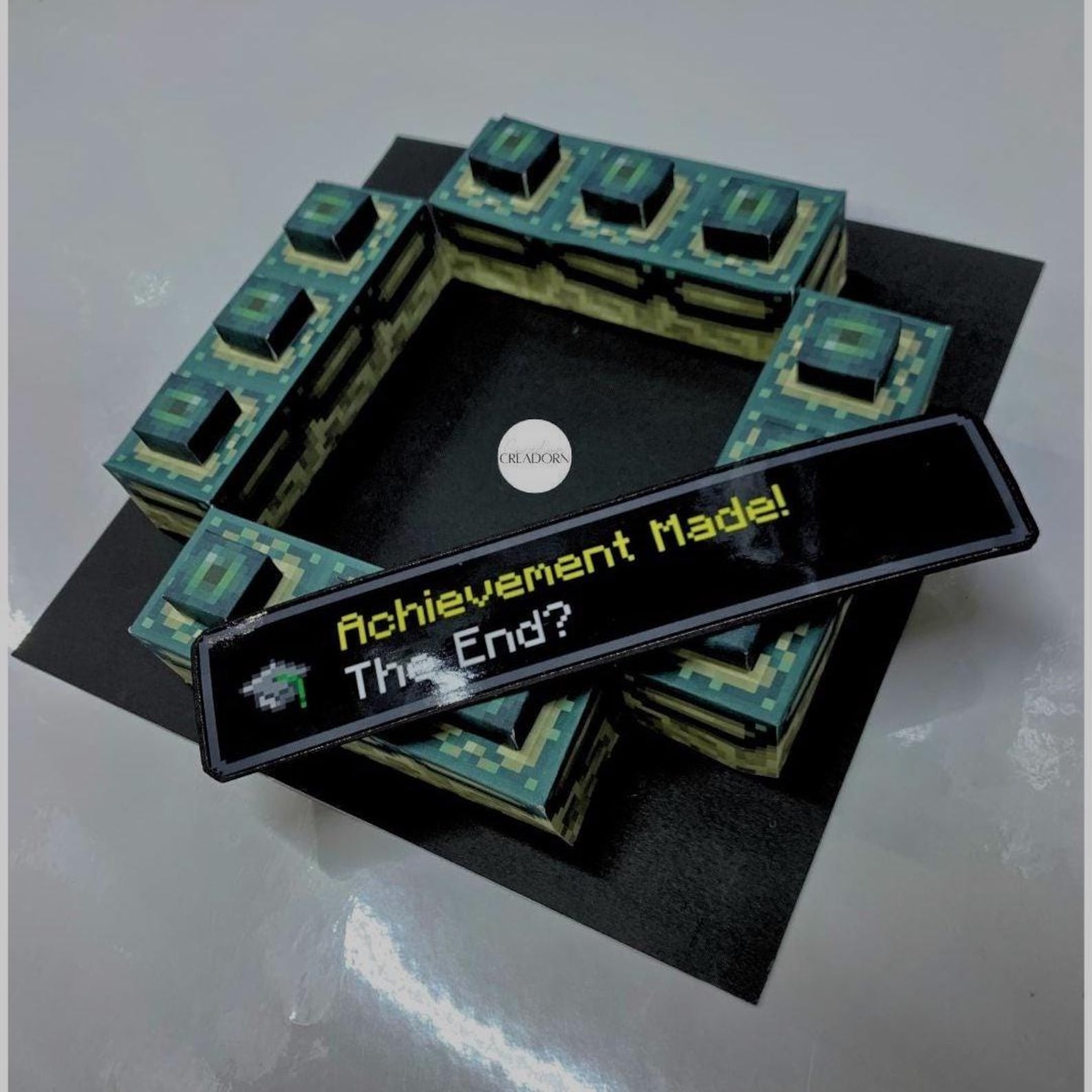 End Portal Graduation Topper, Mine Grad Craft Grad Cap, Advancement ...