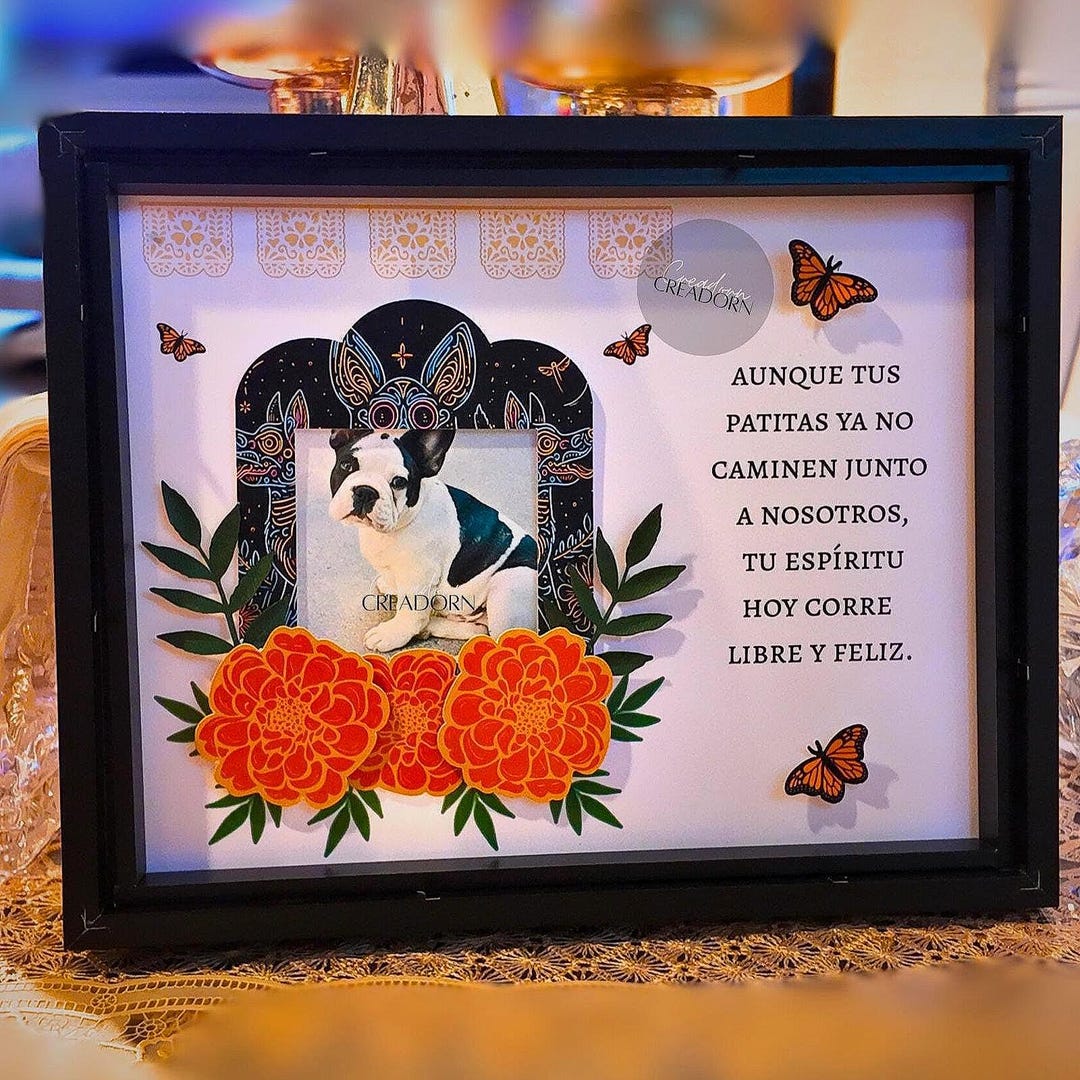 Pet Memorial Picture Frame| Dia De Los Muertos Altar Ofrenda Photo ...