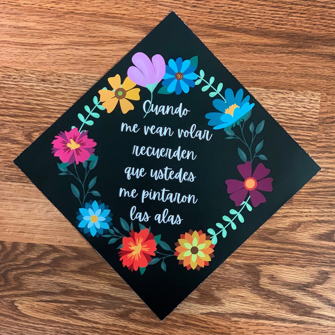 Latino Hispanic Graduation Spanish Quote Digital Cap Topper - Etsy