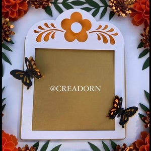 Memorial Keepsake Marigold Flower -nicho, Ofrenda, Day of the Dead/ Dia ...