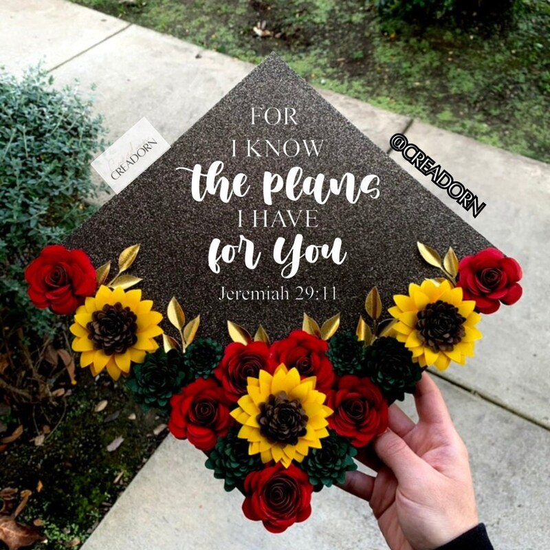 Floral Grad Cap - Etsy
