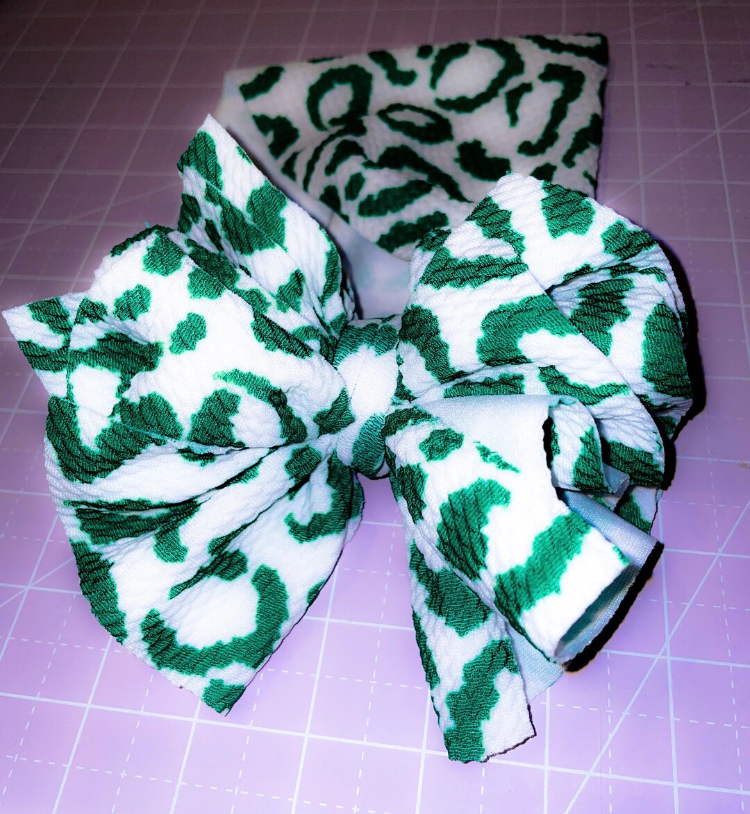 GREEN CHEETAH Messy Shredded Baby Headwrap, Soft Stretchy, Layered Bow ...