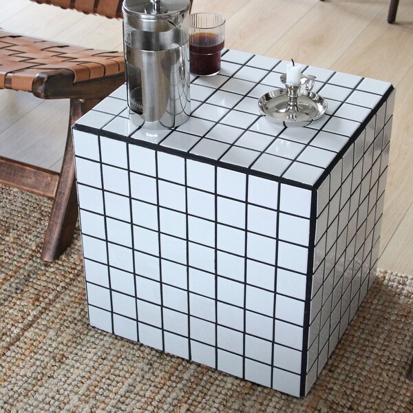 Tiled Coffee Table/shoe Rack, Shoey - Etsy