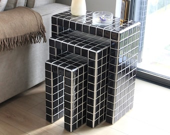 Tiled Side Table, Large Single, Trio - Etsy
