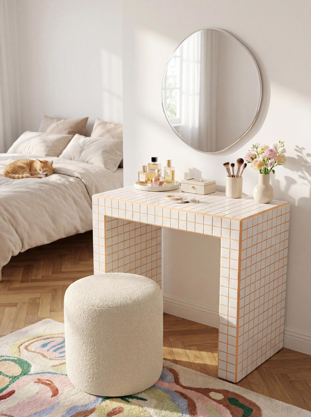Tiled Makeup Vanity, Butler M - Etsy