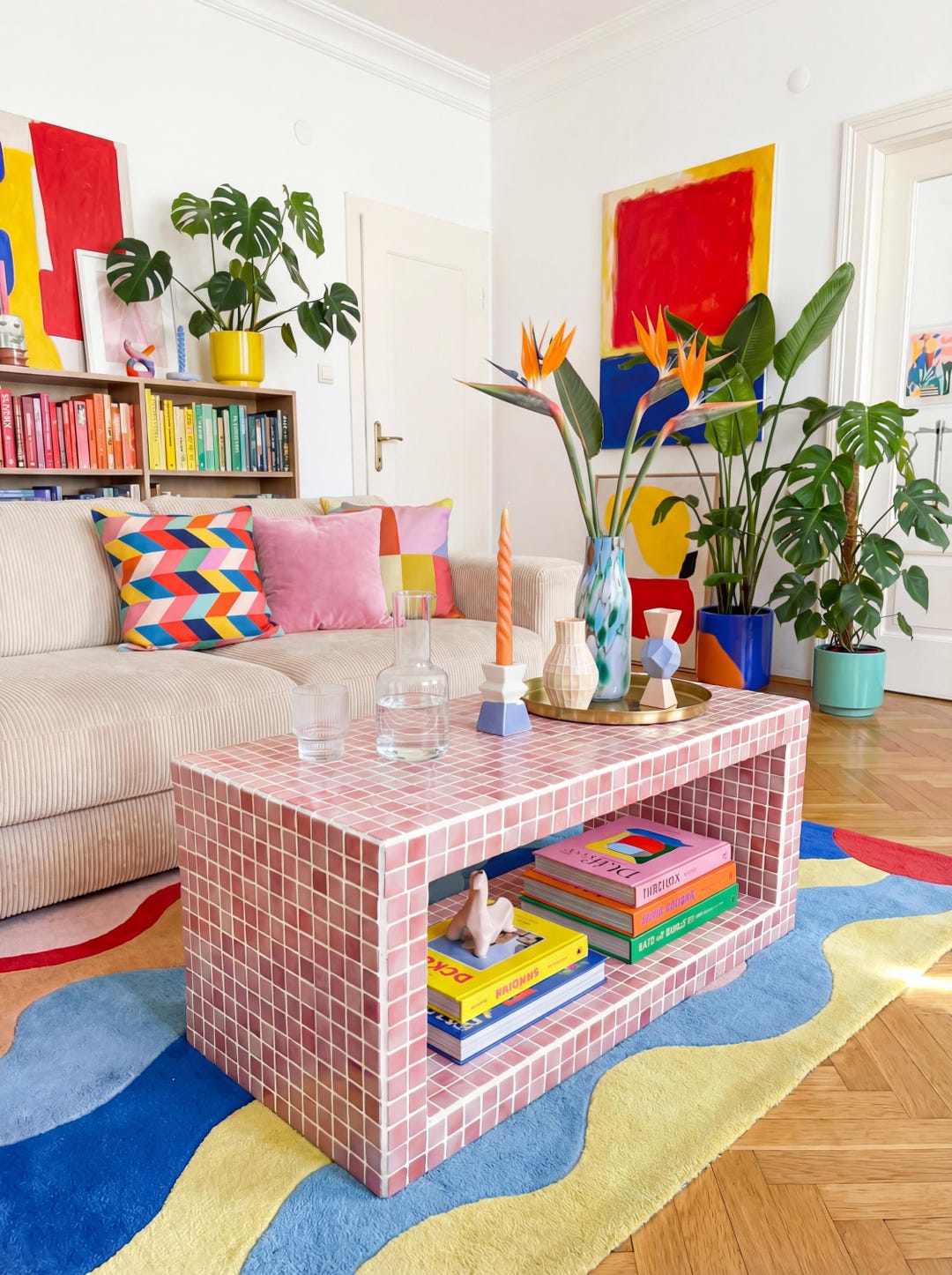 Tiled Coffee Table/shoe Rack, Shoey L - Etsy