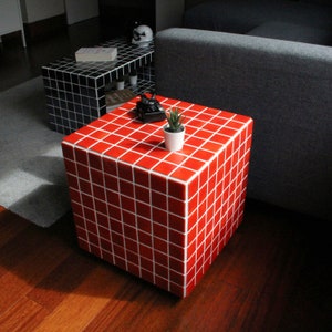 Tiled Cube Table, Box L - Etsy