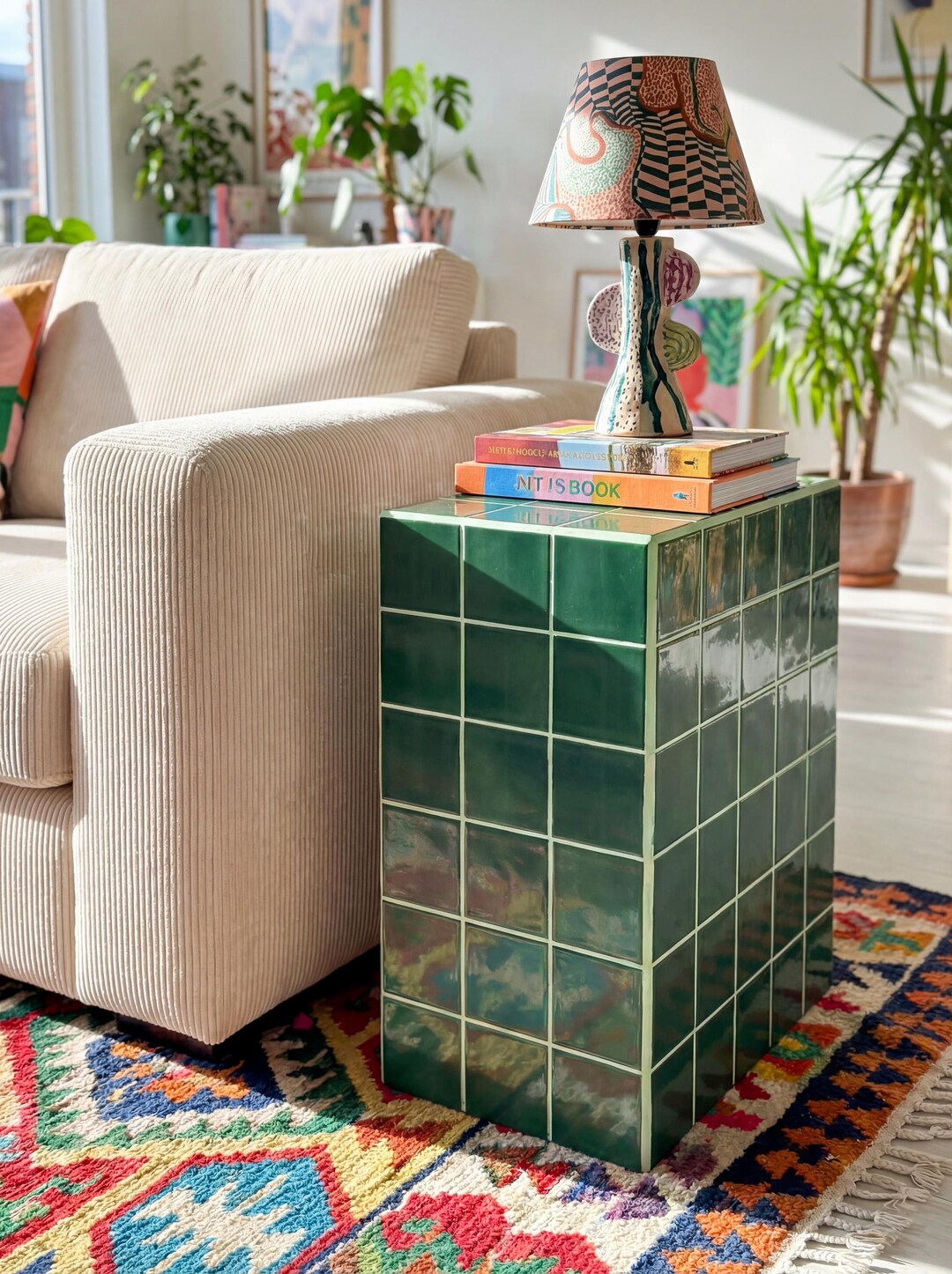 Tiled Cube Table, Pedestal - Etsy
