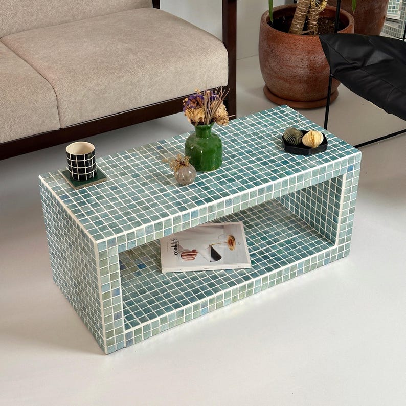 Tiled Coffee Table/shoe Rack, Shoey M - Etsy