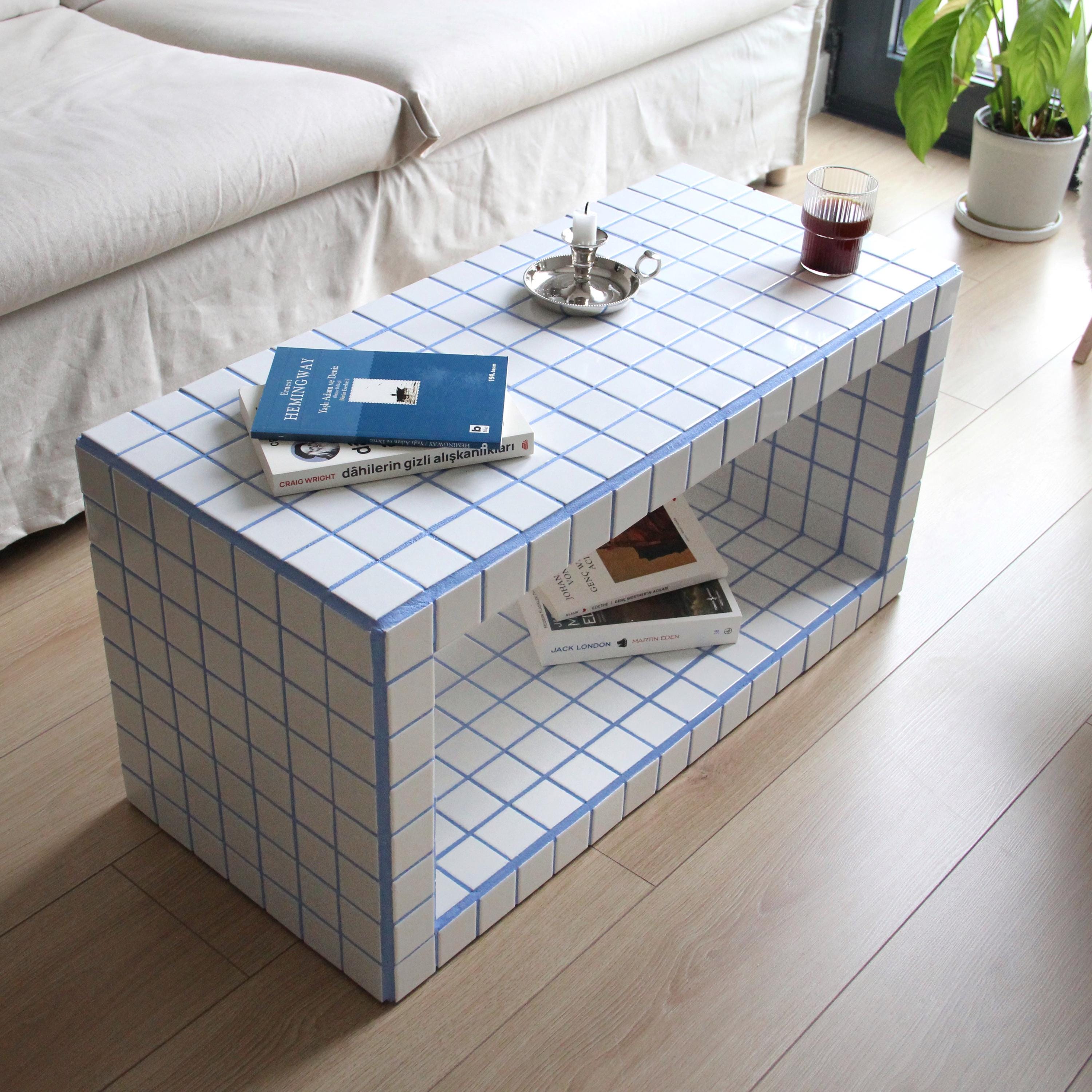 Tiled Coffee Table/shoe Rack, Shoey L - Etsy