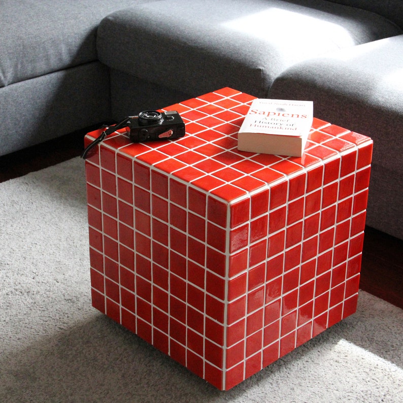 Tiled Cube Table, Box - Etsy