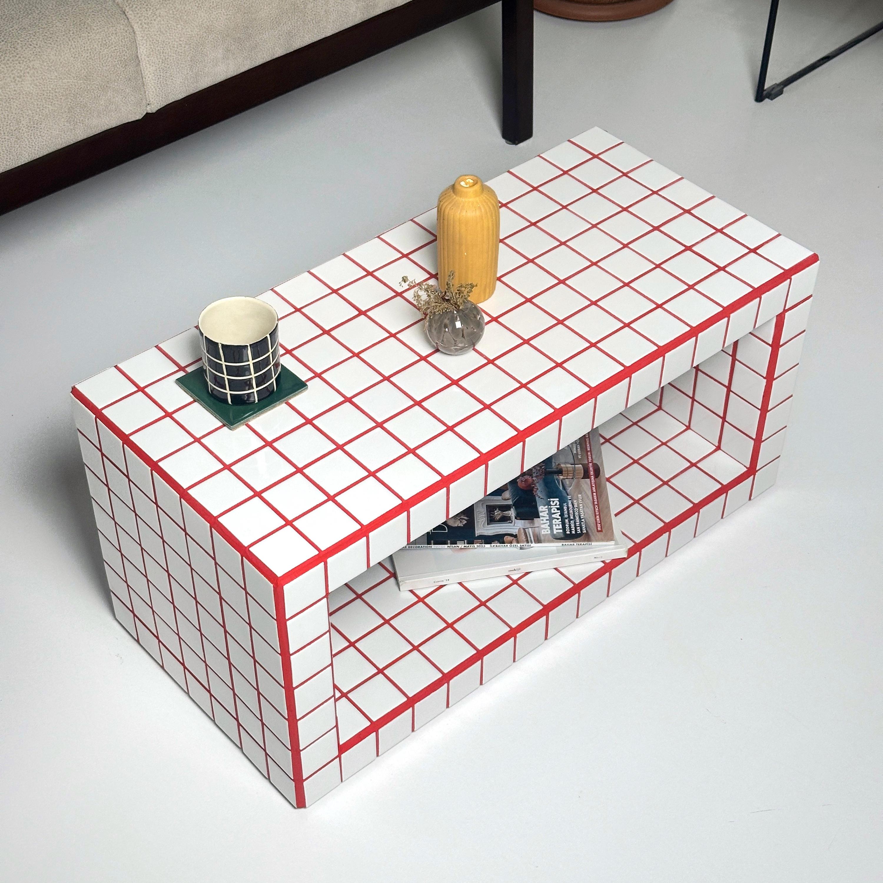 Tiled Coffee Table/shoe Rack, Shoey M - Etsy