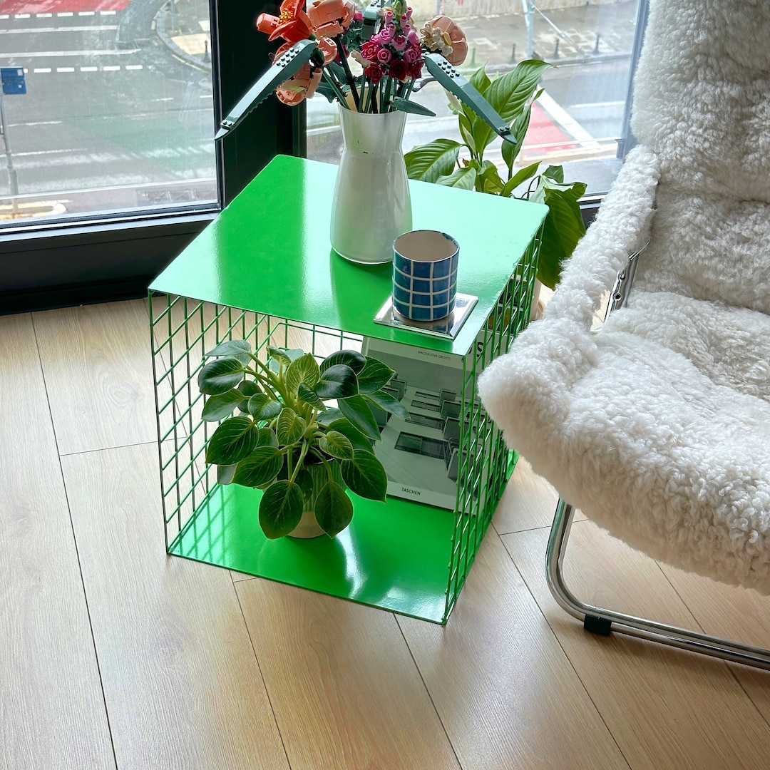 Metal Wire Mesh Side Table, Mesh - Etsy