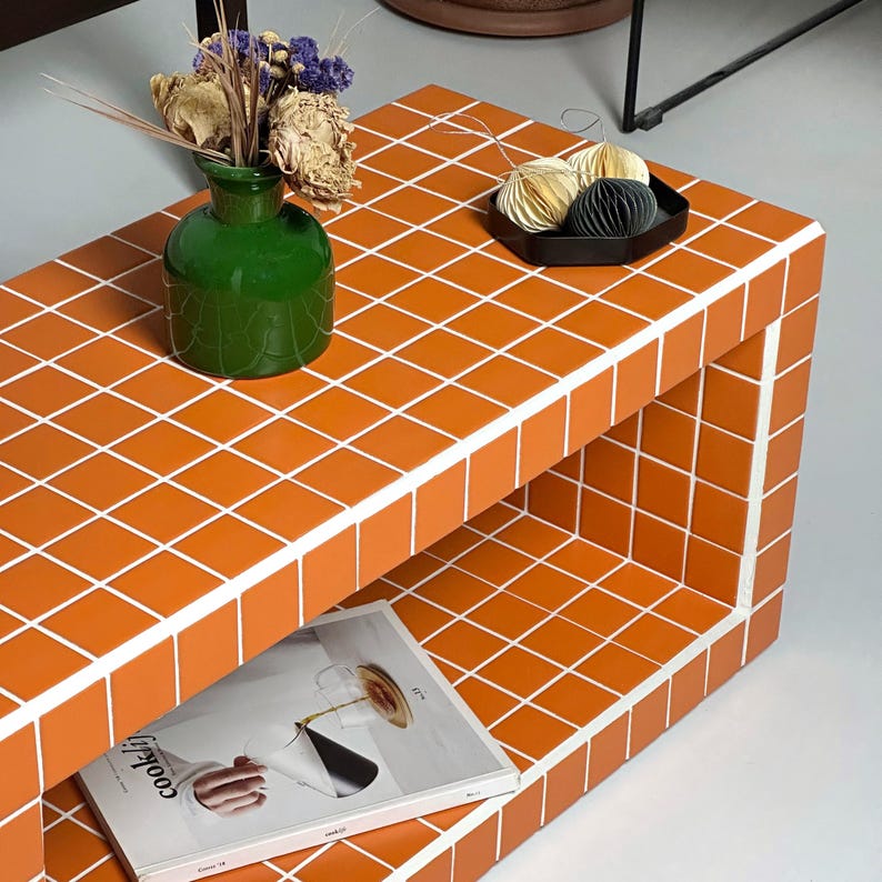 Tiled Coffee Table/shoe Rack, Shoey M - Etsy