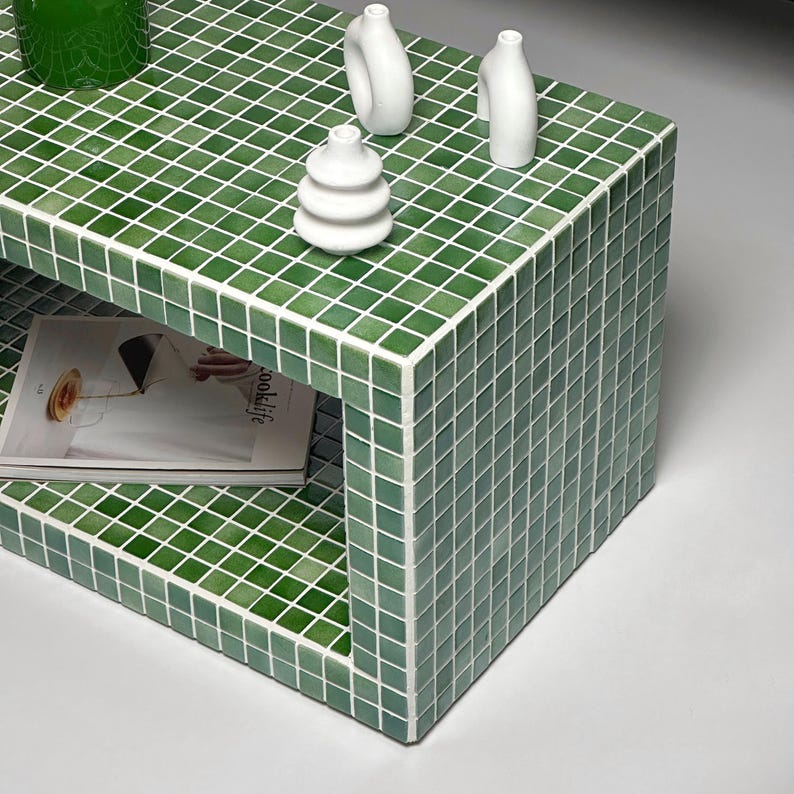 Tiled Coffee Table/shoe Rack, Shoey - Etsy