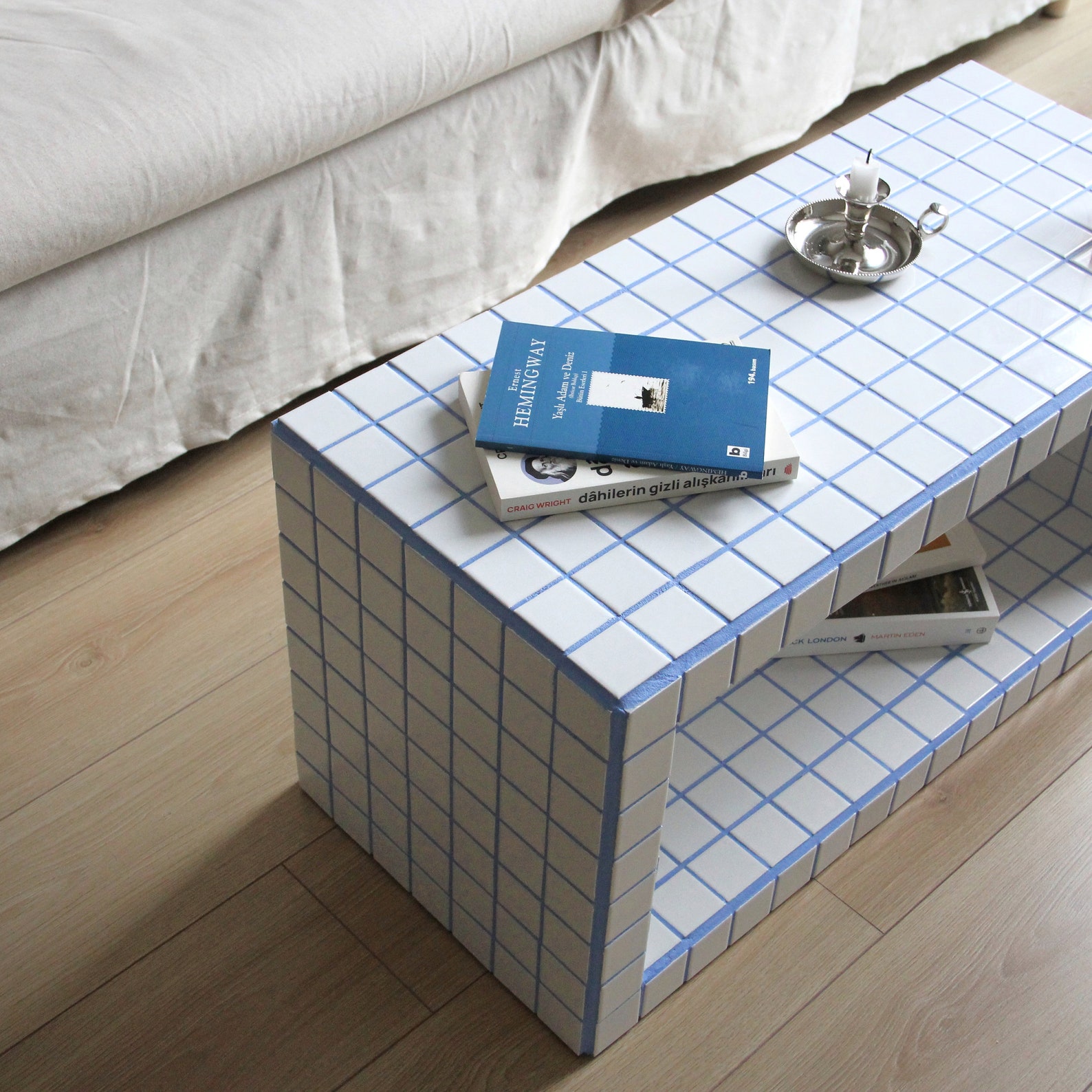 Tiled Coffee Table/shoe Rack, Shoey - Etsy