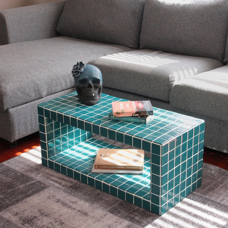 Tiled Coffee Table/shoe Rack, Shoey L - Etsy