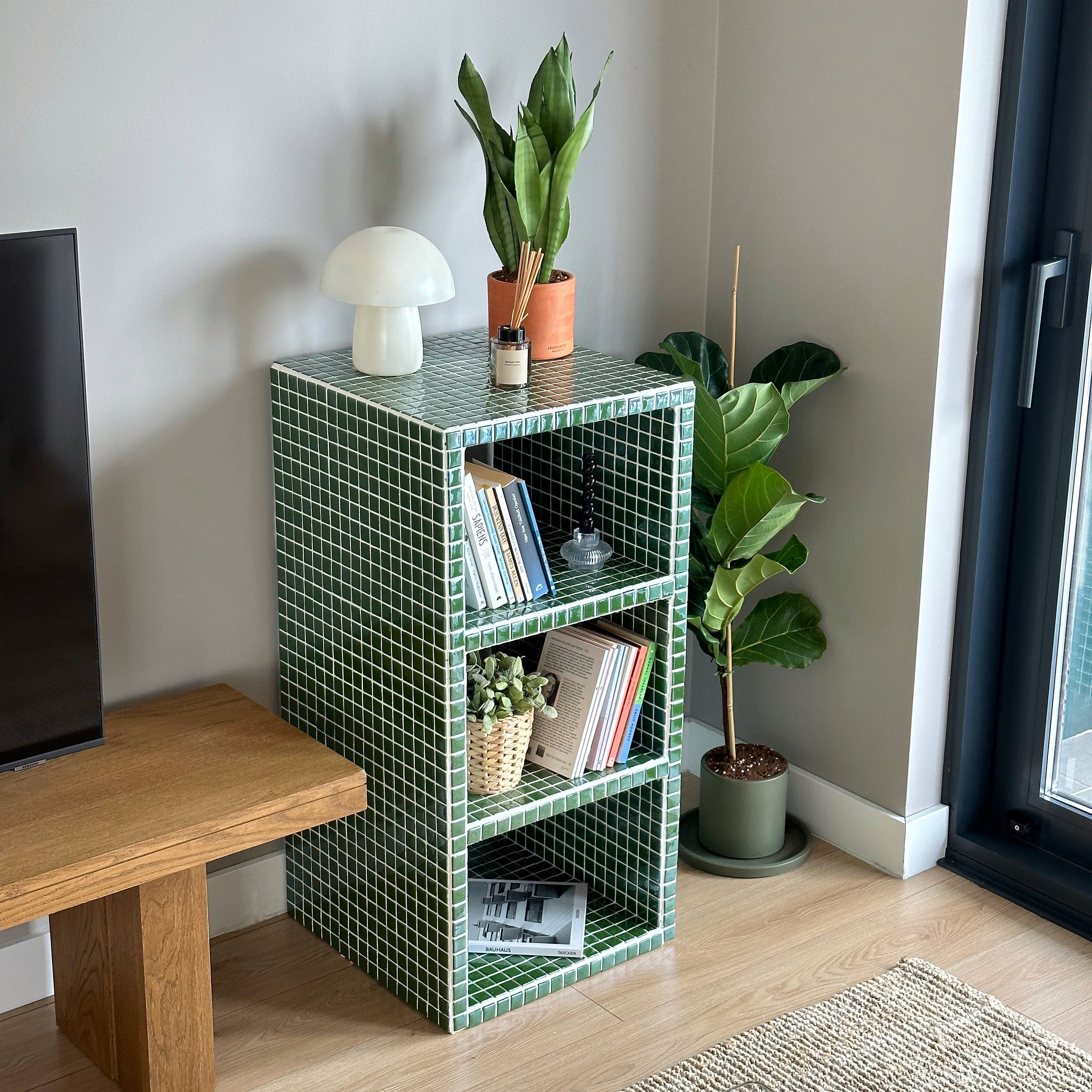 Tiled Bookshelf, Buky - Etsy