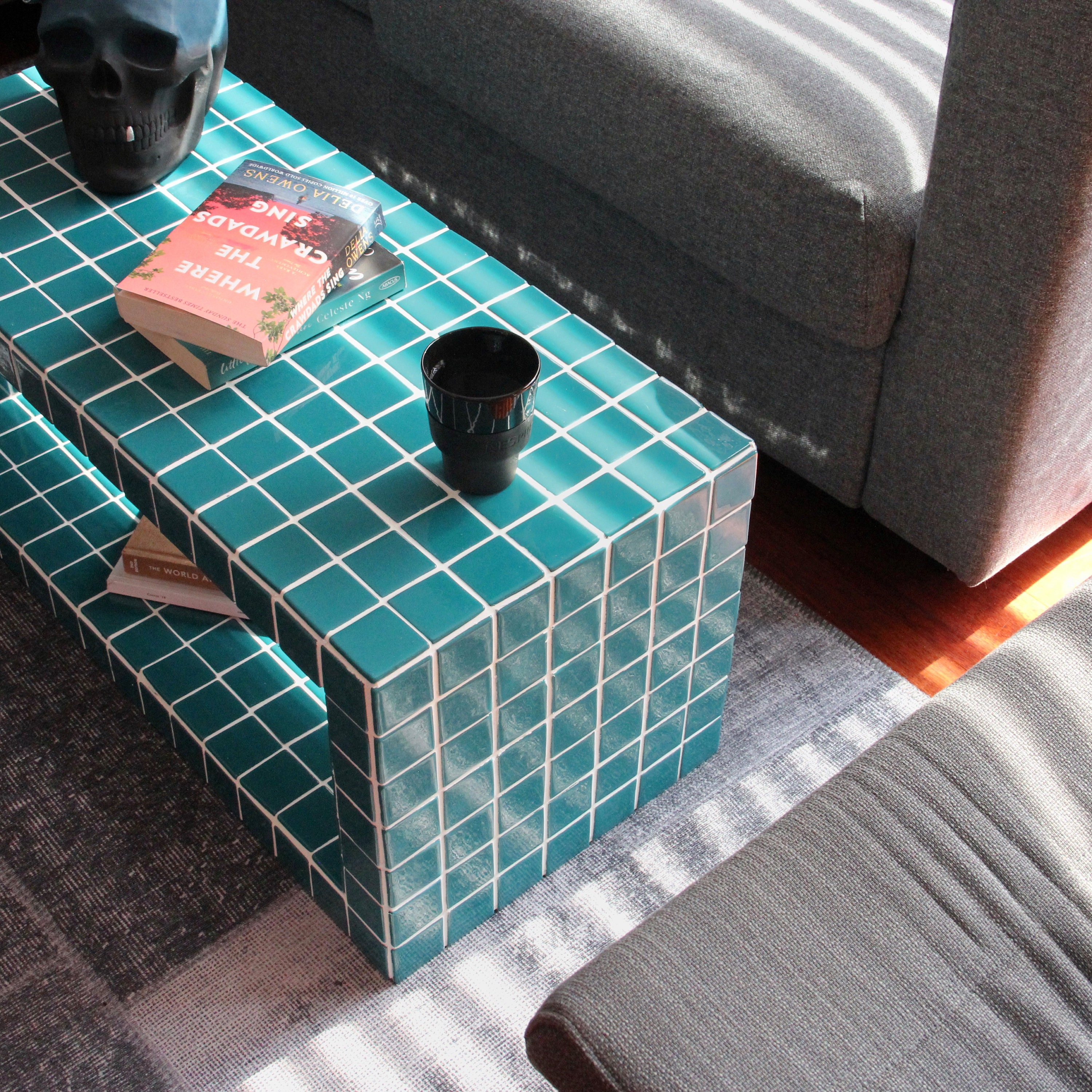 Tiled Coffee Table/shoe Rack, Shoey - Etsy