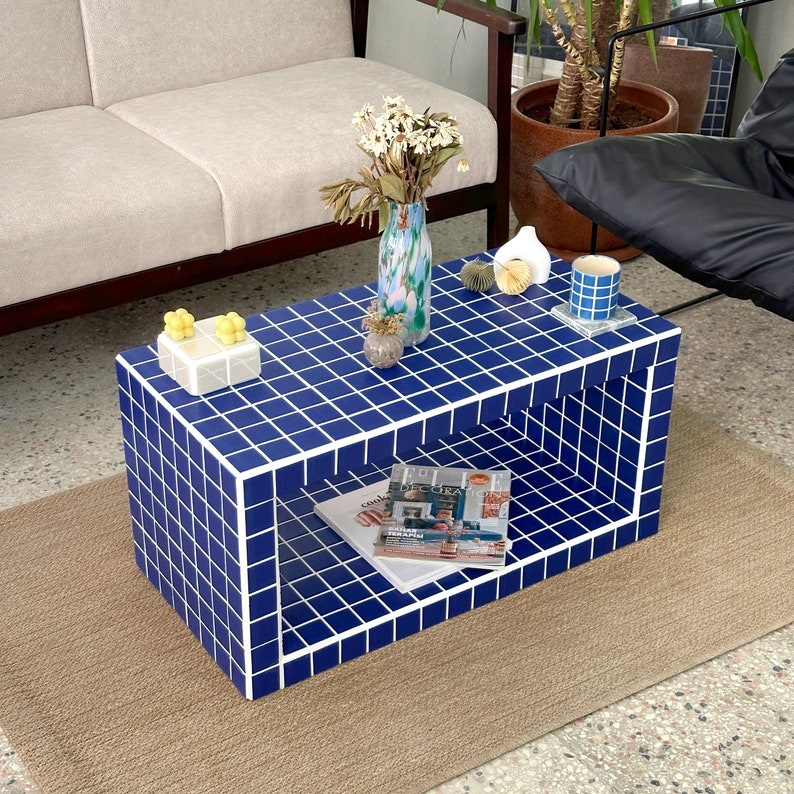 Tiled Coffee Table/shoe Rack, Shoey - Etsy