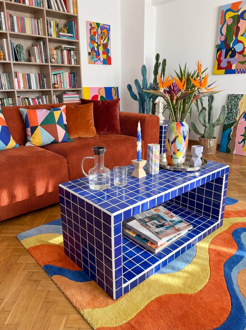 Tiled Coffee Table/shoe Rack, Shoey M - Etsy