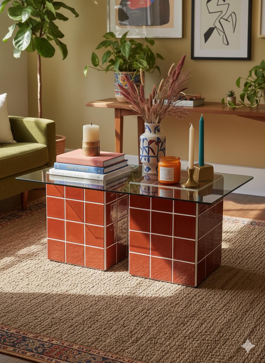 Tiled Glass Coffee Table, Lucent - Etsy