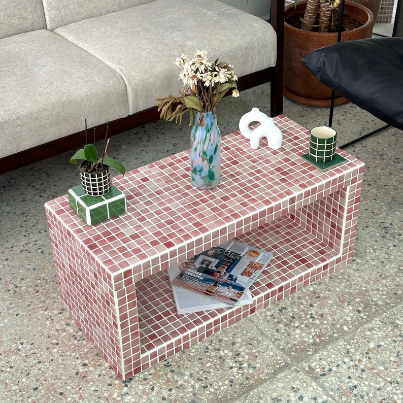 Tiled Coffee Table/shoe Rack, Shoey - Etsy