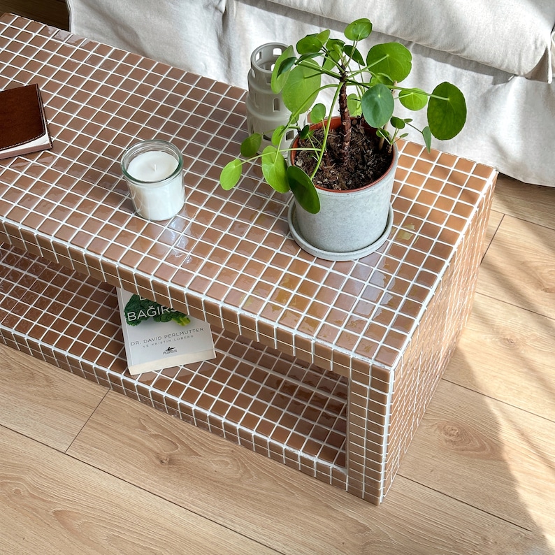 Tiled Coffee Table/shoe Rack, Shoey - Etsy
